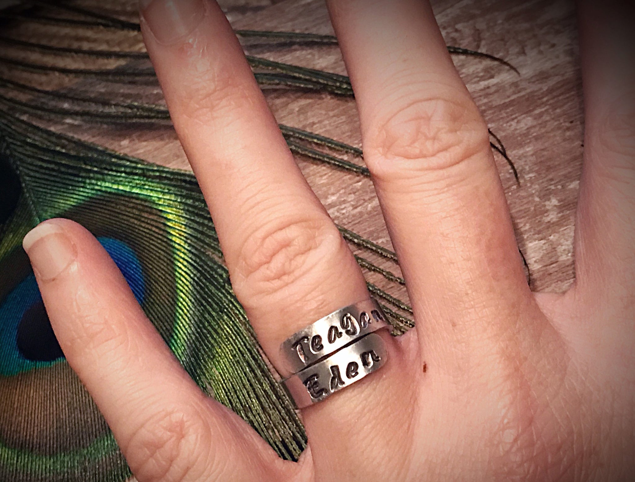 Hand-Stamped Aluminium Name Rings – The Thrifty Gifter